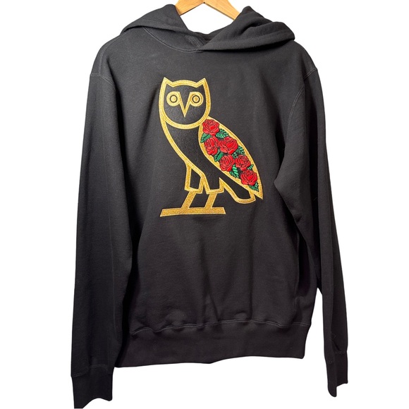 OVO | Shirts | Ovo Octobers Very Own Black Hoodie With Gold Emblem With ...
